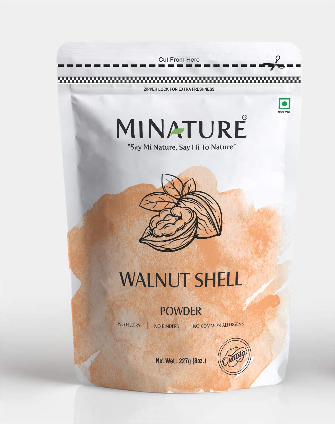 minature Combo of Three- Aloe Vera Powder, Orange Peel Powder and Walnut Shell Powder - Skin Care - 227 g Each