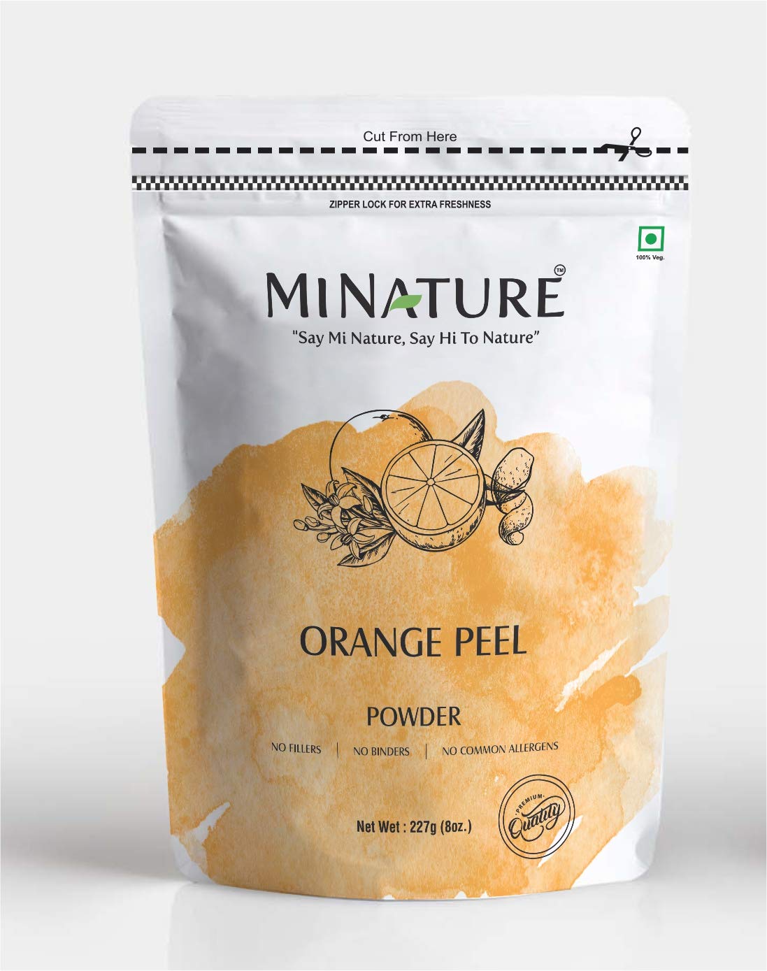 minature Combo of Three- Aloe Vera Powder, Orange Peel Powder and Walnut Shell Powder - Skin Care - 227 g Each