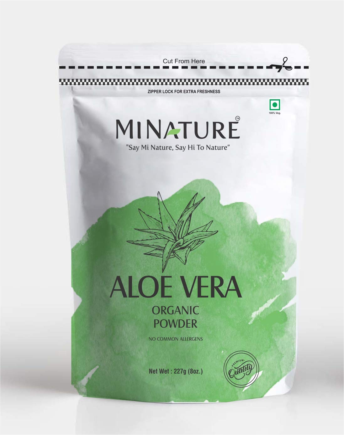 minature Combo of Three- Aloe Vera Powder, Orange Peel Powder and Walnut Shell Powder - Skin Care - 227 g Each