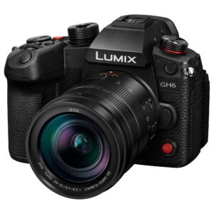 Panasonic Lumix GH6 Mirrorless Camera with 12-60mm f/2.8-4 Lens Bundle with H-X09 9mm f/1.7 Leica SUMMILUX Lens, Weatherproof Hard Case, 128GB Memory Card and Battery (5 Items)