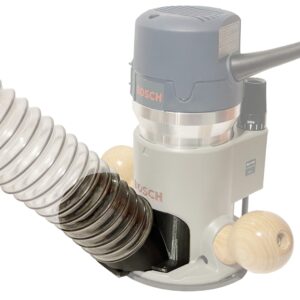 digitalcontrast dust port, fits bosch 1617evs fixed base ra1161 router, to 2.5" flex hose