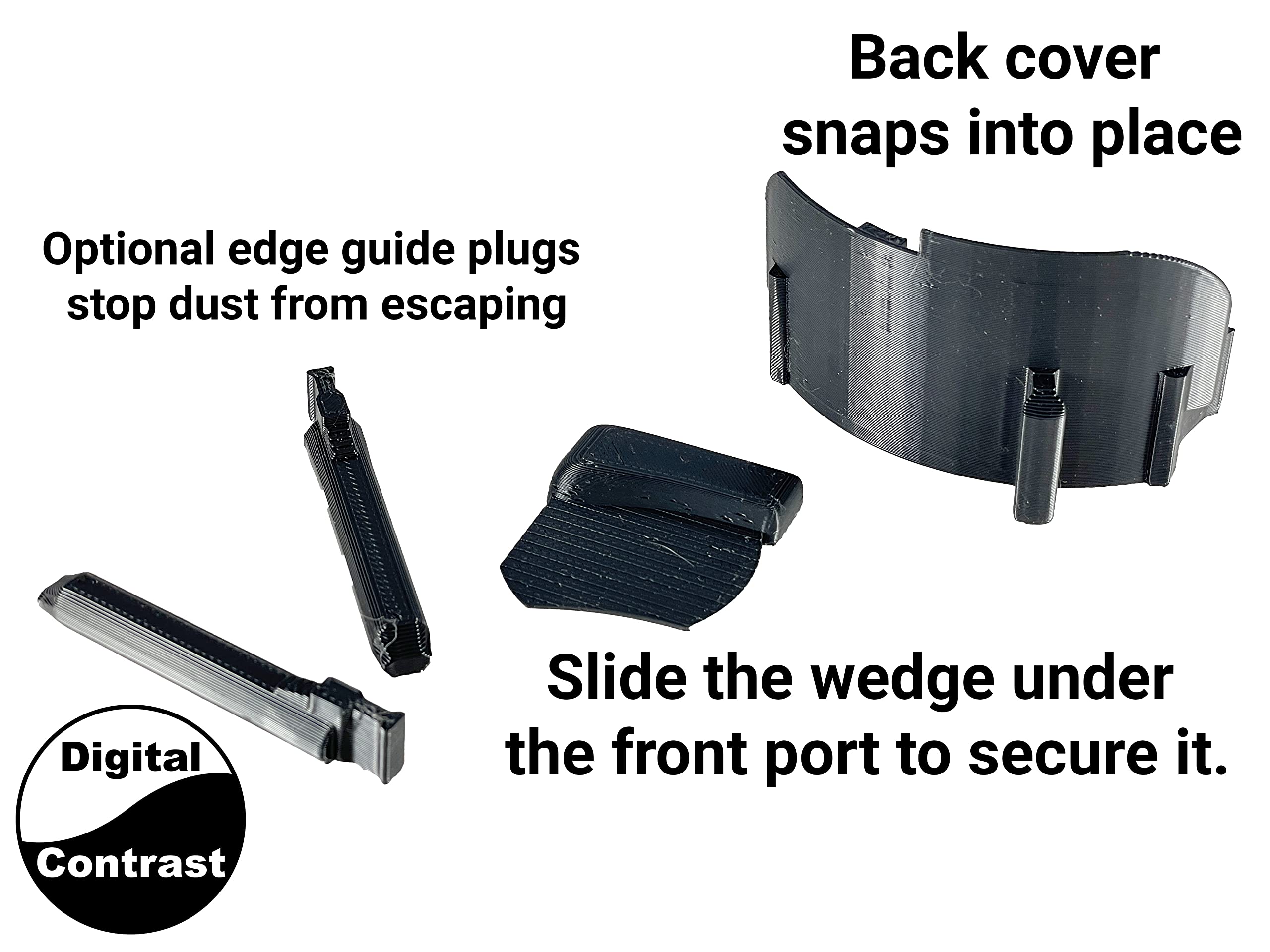 DigitalContrast Dust Port, fits Bosch 1617EVS Fixed Base RA1161 Router, to 2.5" flex hose