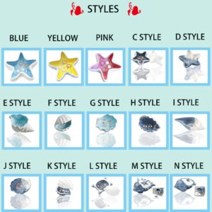 ZGRTZH Starfish Jewelry Dish Tray Ceramic Blue Ring Holder for Jewelry Trinket Dish Candy Dish Jewelry Tray Jewelry Plate Small Key Bowl for Entryway Table Birthday Home Party Decor