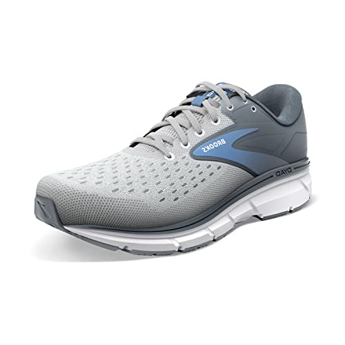 Brooks Women's Dyad 11 Running Shoe - Grey/White/Blue - 10.5 X-Wide