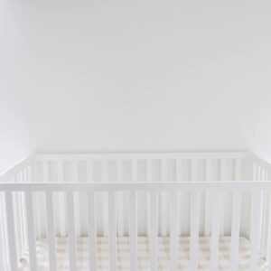 Marlowe & Co Cotton Muslin Crib Sheet, 100% Cotton Muslin Baby Crib Sheets for Standard Size Crib Mattress 28" x 52", Soft and Breathable Neutral Fitted Crib Sheet for Baby Boy and Girl (Gingham)