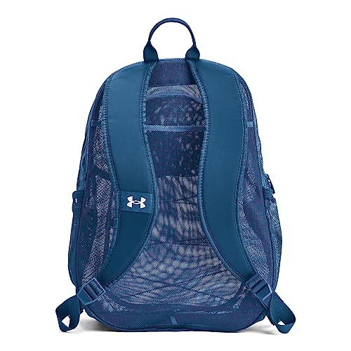 Under Armour unisex-adult Hustle Mesh Backpack, (426) Varsity Blue/Varsity Blue/White, One Size Fits Most