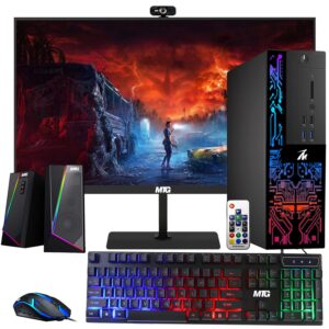 computer desktop pc,intel core i5-6500, techmagnet siwa 6, new mtg 27 inch monitor, 16gb ram, 240gb ssd + 2tb hdd, 1gb graphic card, rgb keyboard mouse and speaker, webcam, wifi, win 10 pro (renewed)