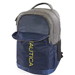 NAUTICA Armada Laptop Backpack, Grey/Navy, One Size