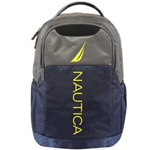 NAUTICA Armada Laptop Backpack, Grey/Navy, One Size