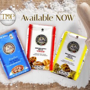 Molino DallaGiovanna Italian Enriched Unbleached All Purpose 00 Flour All Purpose, All Use high protein for Bread, Pastries, Pizza dough 1 Kilo Size (2 pack) 4.4 lbs