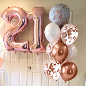 21st Birthday Decorations for Her Rose Gold, Finally Legal Banner, Happy 21st Birthday Banner Pre-Strung, 21st Birthday Balloons, 21st Birthday Gift Ideas, 21st Birthday Decorations for Her