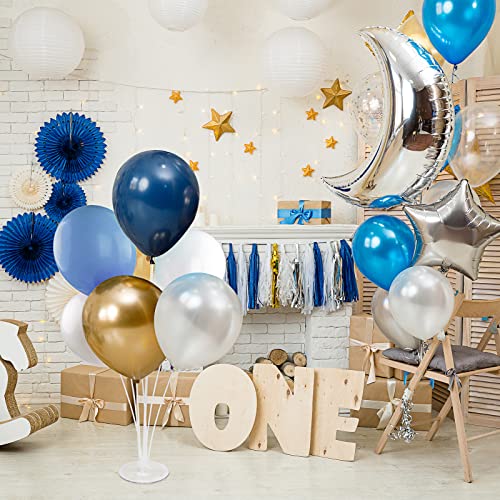 RUBFAC 6 Sets of Balloon Stand Kits, Upgraded 28" Height Clear Table Balloon Centerpiece Stand for Table Floor Birthday Party Wedding Festival Baby Shower Balloons Decorations