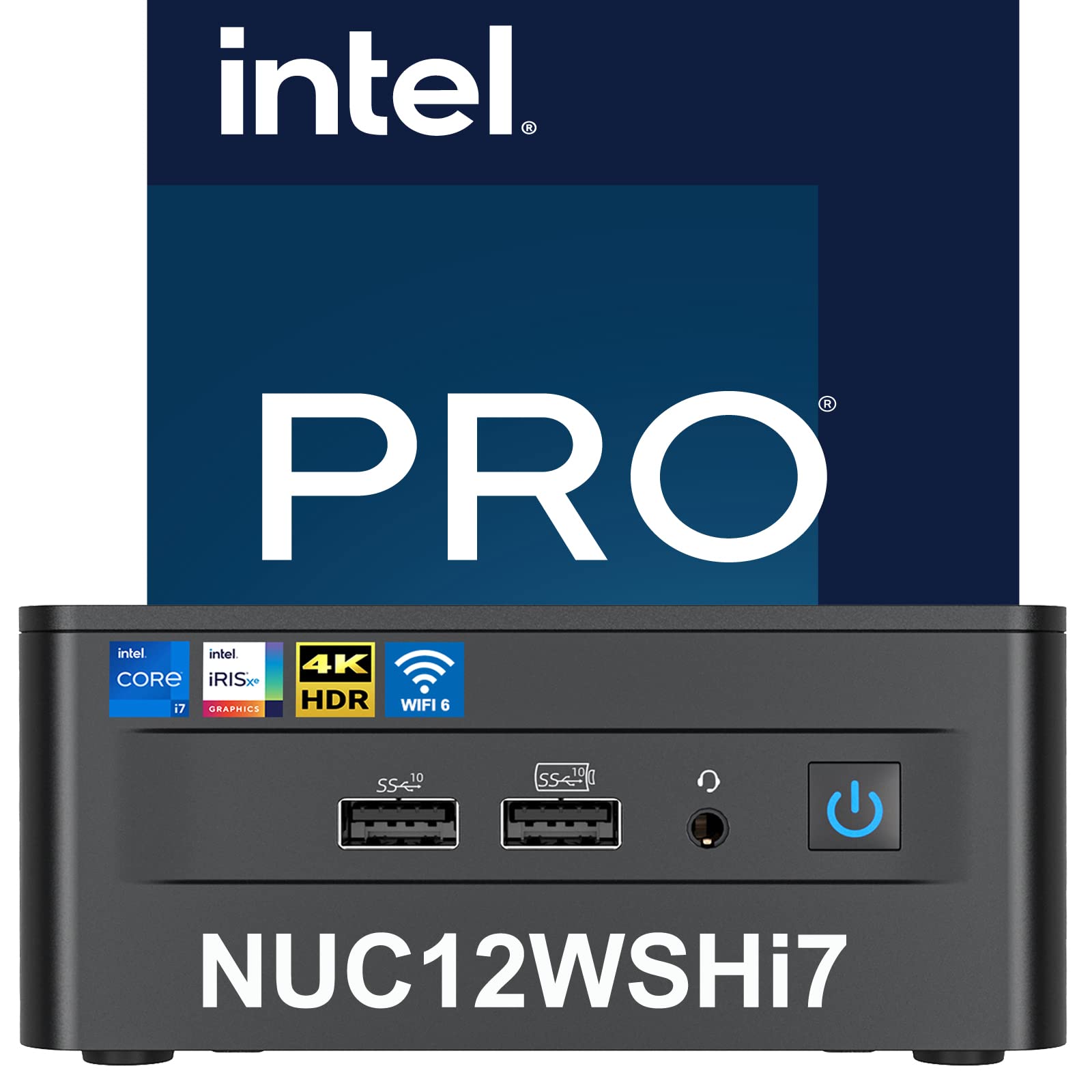 Intel NUC 12 Mini PC Kit NUC12WSHi7 (12-Core i7-1260P 16GB RAM 512GB SSD Iris XE Graphics) Windows 11 Pro Latest Desktop Computer Mini PC,2 x Thunderbolt 4, Intel nuc Wi-Fi 6E AX211 Wireless