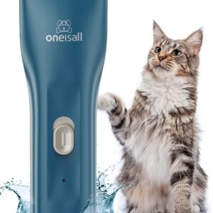 oneisall Pet Clipper for Cat Matted Hair, Pet Shaver for Cats Quiet Pet Hair Clippers Cordless Cat Clippers for Matted Hair Cat Clippers for Long Hair(Standard Blade)…