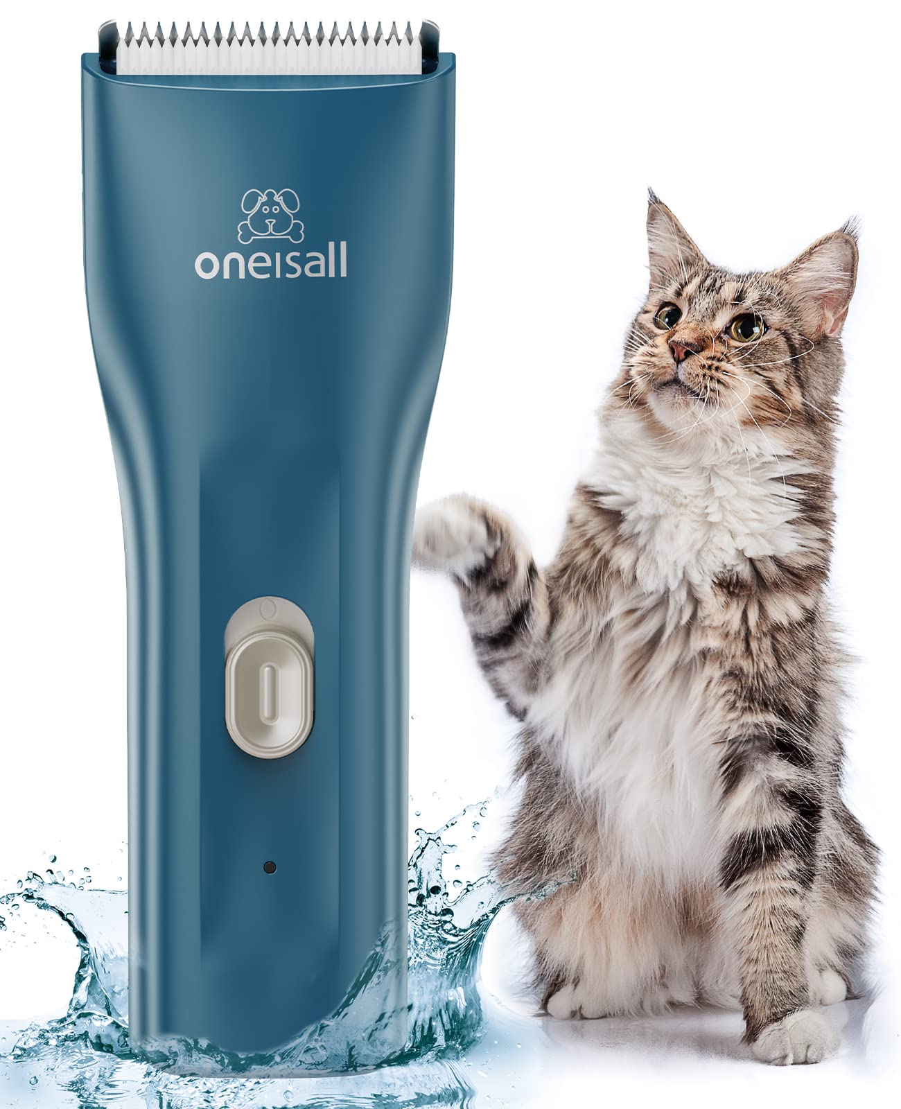 oneisall Pet Clipper for Cat Matted Hair, Pet Shaver for Cats Quiet Pet Hair Clippers Cordless Cat Clippers for Matted Hair Cat Clippers for Long Hair(Standard Blade)…