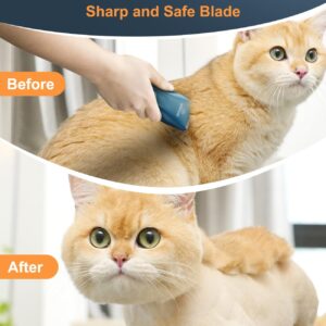 oneisall Pet Clipper for Cat Matted Hair, Pet Shaver for Cats Quiet Pet Hair Clippers Cordless Cat Clippers for Matted Hair Cat Clippers for Long Hair(Standard Blade)…