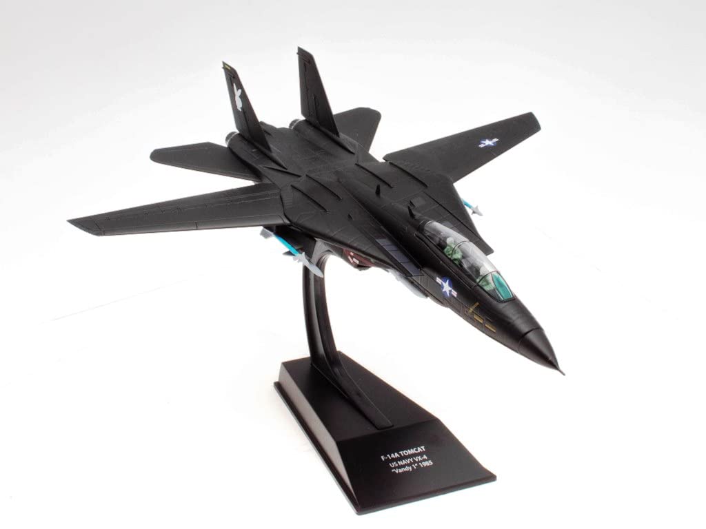 OPO 10 - 1/100 Military Fighter Plane Compatible with F-14A Tomcat US Navy VX-4 Vandy 1 1985 - with Fold Out Airplane Wings - CP35