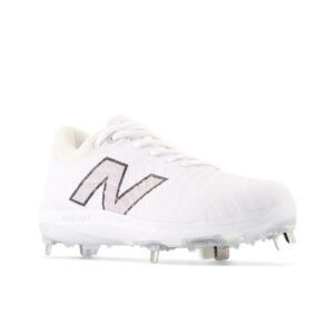 New Balance Women's FuelCell Fuse V4 Metal Softball Shoe, Optic White/Raincloud, 5.5