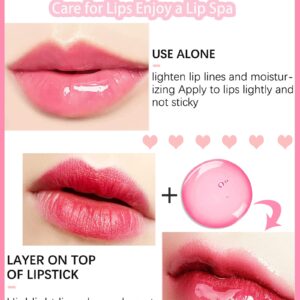 Plumping Lip Glow Oil, Hydrating Tinted Lip Oil Gloss, Transparent Toot Lip Oil, Long Lasting Lip Balm Moisturizing Glow Oil, Glitter Shine Primer Lip Tint Lip Care Product,Gift for Women(#015 Cherry)