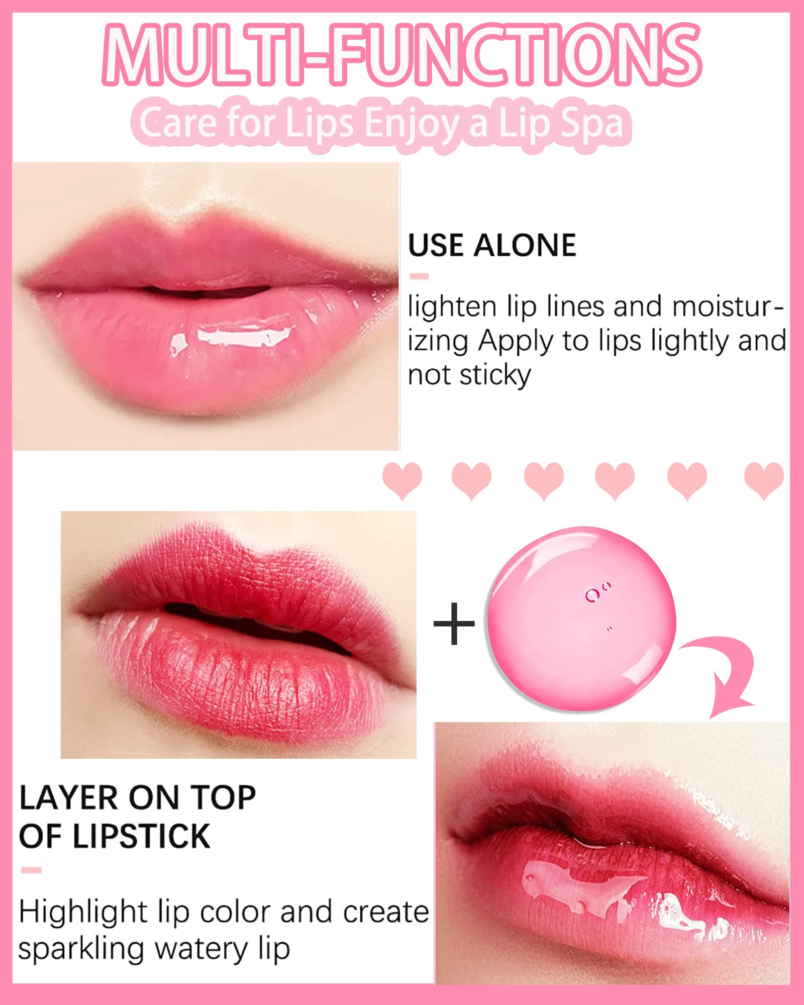 Plumping Lip Glow Oil, Hydrating Tinted Lip Oil Gloss, Transparent Toot Lip Oil, Long Lasting Lip Balm Moisturizing Glow Oil, Glitter Shine Primer Lip Tint Lip Care Product,Gift for Women(#015 Cherry)