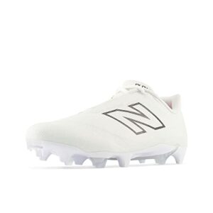 new balance unisex burnx4 lacrosse shoe, white/grey matter, 12 us men