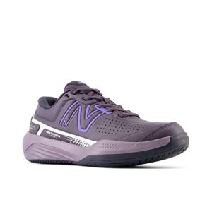 New Balance Women's 696 V5 Hard Court Tennis Shoe, Interstellar/Purple, 8.5