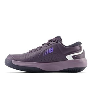 New Balance Women's 696 V5 Hard Court Tennis Shoe, Interstellar/Purple, 8.5