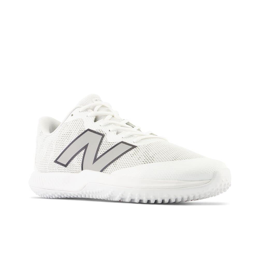 New Balance Unisex FuelCell 4040 V7 Turf Trainer Baseball Shoe, Optic White/RAIN Cloud, 7 US Men