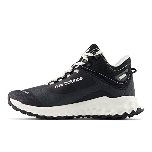 New Balance Women's Fresh Foam Garoe Mid V1 Trail Running Shoe, Blacktop/Sea Salt/Black, 8 Wide