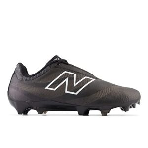 New Balance Unisex BurnX4 Lacrosse Shoe, Black/Blacktop, 13 Wide US Men