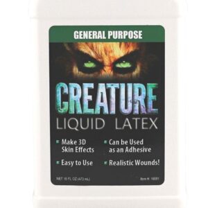 Creature Liquid Latex 2 Pack - CLEAR - General Purpose Professional Special Effects, for Halloween Vampire, Monster, Zombie Makeup and Dress up