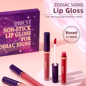 12Pcs Matte Liquid Lipstick Makeup Set, Long Lasting Waterproof Velvet Lip Gloss High Pigmented Lip Makeup Gift Sets for Girls and Women