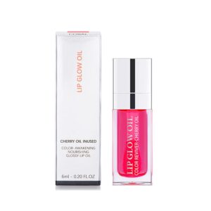 MEIBANFA Lip Oil Coloured Hydrating Lip Balm Lip Care Clear Lip Gloss Sparkling Lip Gloss Non-stick Hydrating Lip Gloss (015)