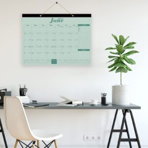 Pastel Minimalist desk calendar 2023 large 22x17-12 Monthly Desktop/Wall Calendar, January 2023 - December 2023, Big Blocks to Write for Planning and Organizing Your Home or Office B