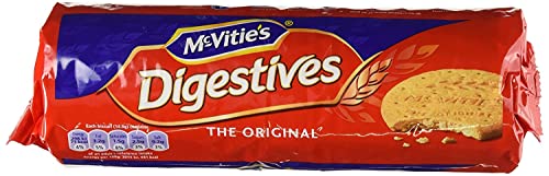 Mcvitie's Digestives Crunchy Wheat Biscuits Cookie - (4 Pack) England's Favourite. Best of British Biscuit Packed By Zuvo. Sweet, Wheat Taste, Crumbly Texture, And Renowned Suitability For Dunking, No Artificial Flavors or Colors - 400g