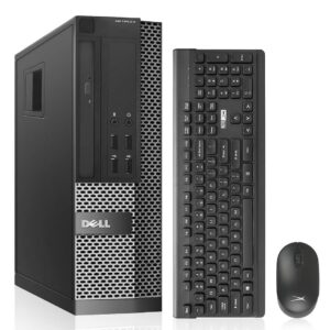 dell optiplex 9020 desktop computer i7-4790 small form factor pc, 32gb ram 512gb m.2 mvme ssd+128gb ssd, ac7260 built-in wifi ready, hdmi windows 10 pro, altec wireless keyboard mouse(renewed)