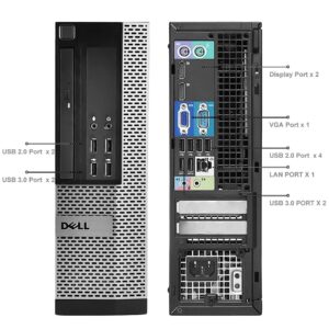 Dell OptiPlex 9020 Desktop Computer i7-4790 Small Form Factor PC, 32GB Ram 512GB M.2 MVMe SSD+128GB SSD, AC7260 Built-in WiFi Ready, HDMI Windows 10 Pro, Altec Wireless Keyboard Mouse(Renewed)