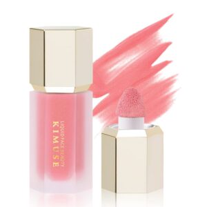 kimuse soft cream blush makeup, liquid blush for cheeks, weightless, long-wearing, smudge proof, natural-looking, dewy finish