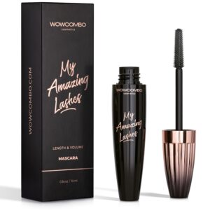 my amazing lashes mascara - volume and length - lengthening mascara - stays on all day - tubing mascara for all ages & skin types - instantly create the look of lash extensions (rich black)