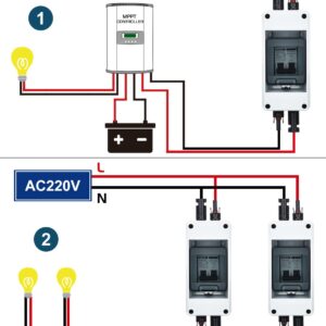 DIHOOL 20 Amp dc Circuit Breaker with Electrical pv Disconnect Box for Solar Panels, Solar Disconnect Switch Outdoor