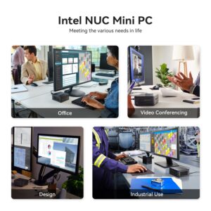 Intel NUC Mini PC 12th Gen Core i5-1240P 32GB DDR4 RAM, 512GB M.2 SSD, Pre-in Windows 11 Pro Gaming Desktop Computer, HIDM 2.0, USB 3.2, WiFi 6, Thunderbolt 4, black, Intel NUC 12 Pro 1240P