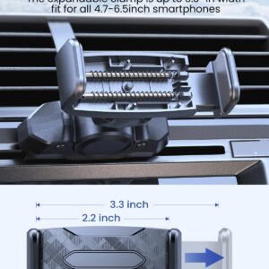 OQTIQ CD Phone Holder for Car, CD Player Phone Mount with Ultra Sturdy Expandable Spring-Loaded Grip & 360 Degree Pivot, CD Slot Car Phone Holder for iPhone, All 4.7-6.5 Inch Cell Phones