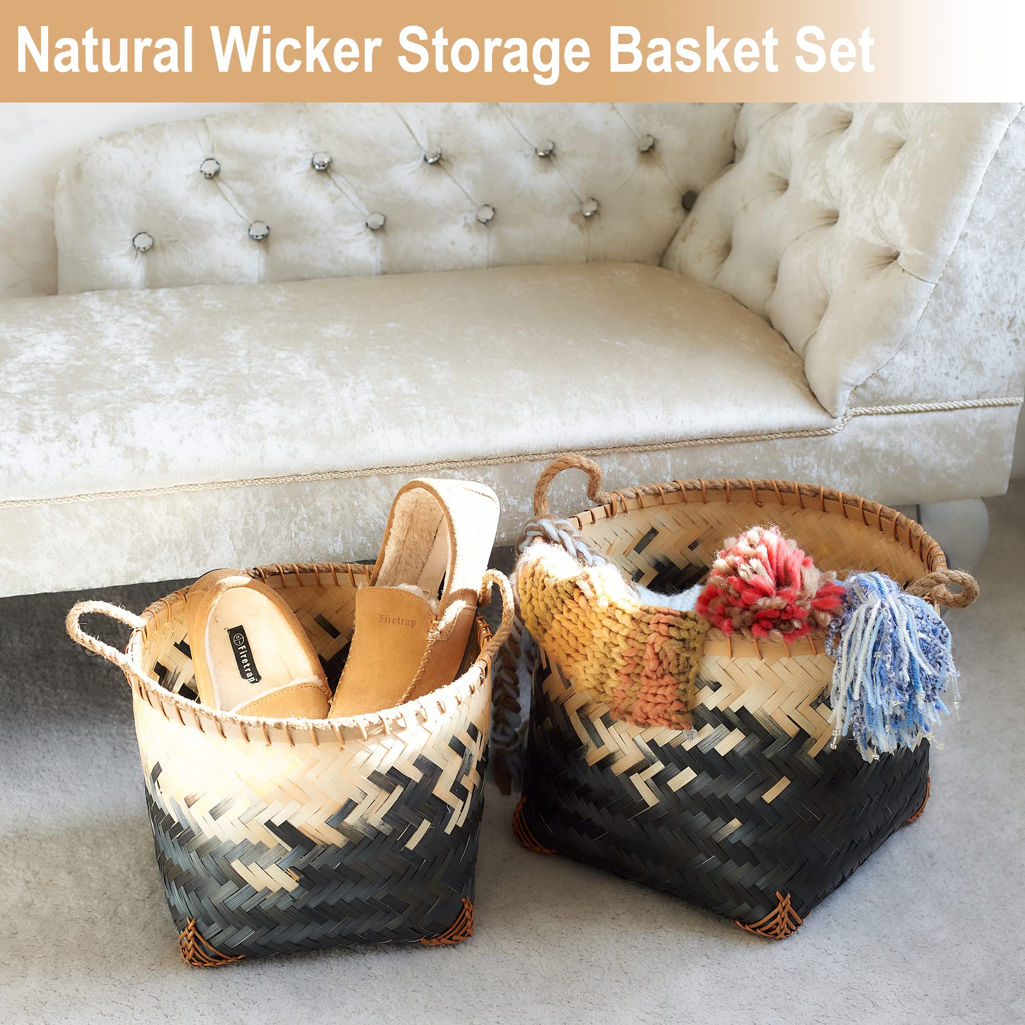 Handwoven Bamboo Storage Basket