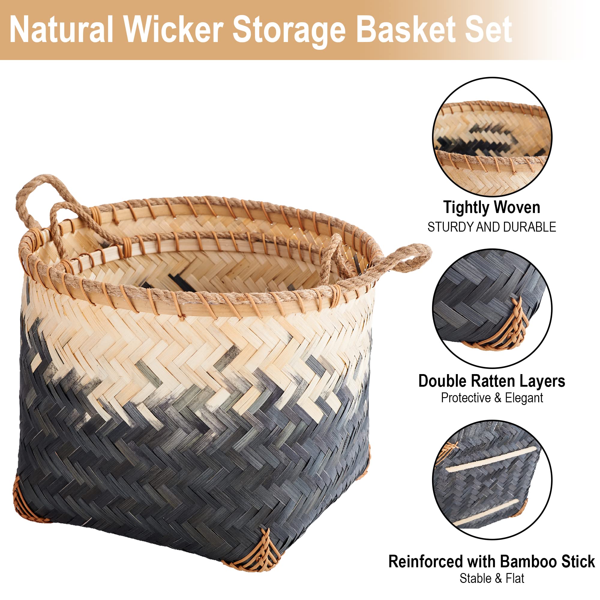 Handwoven Bamboo Storage Basket