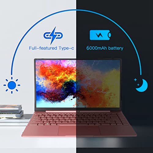 Micro Edge Laptop, 128GB SSD Aluminum Alloy Backlit Keyboard Digital Touchpad Ultra Thin Laptop IPS Screen HD 8G RAM for School (US Plug)