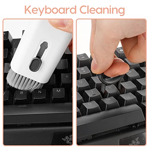 7 in 1 Airpod Keyboard Cleaner Kit with 5ML Screen Cleaner Spray,MMH Electronic MacBook Laptop Screen Earbud Cleaning Tool with Cleaning Pen Brush for iPod,Phone,Tablet,PC,Computer,Headphone Dark Gray