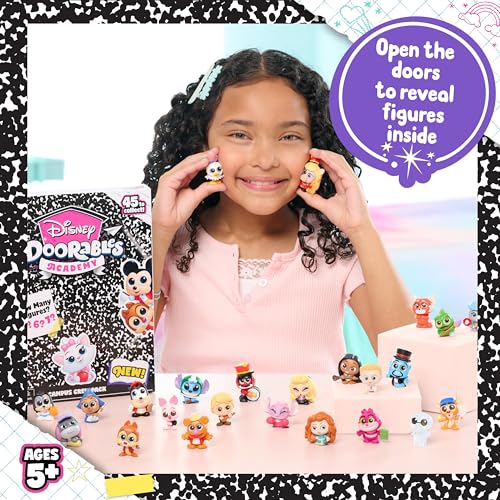 Disney Doorables Academy Campus Crew Series 1, Blind Bag Inspired Figures, Styles May Vary, Officially Licensed Kids Toys for Ages 5 Up by Just Play