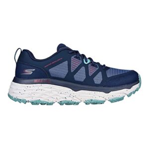 skechers women's max cushioning elite trail navy/turquoise 6.5 b