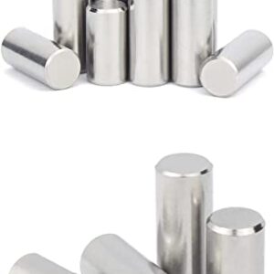 Othim 10 Pcs Stainless Steel Dowel Pins Length 10-22Mm, Dowel Pin Fastener Elements Used on Precise Location, Diameter 12Mm,Length 15mm