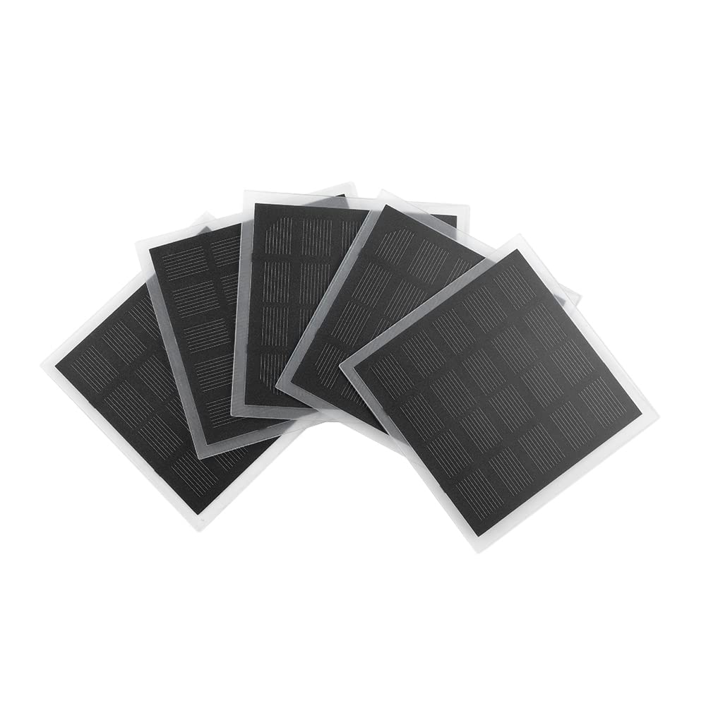 SUNYIMA 5Pcs 5V 1W Mini Solar Panels 3.93" x 3.93" for Solar Power Mini Solar Cells DIY Electric Toy Materials Photovoltaic Cells Solar DIY System Kits